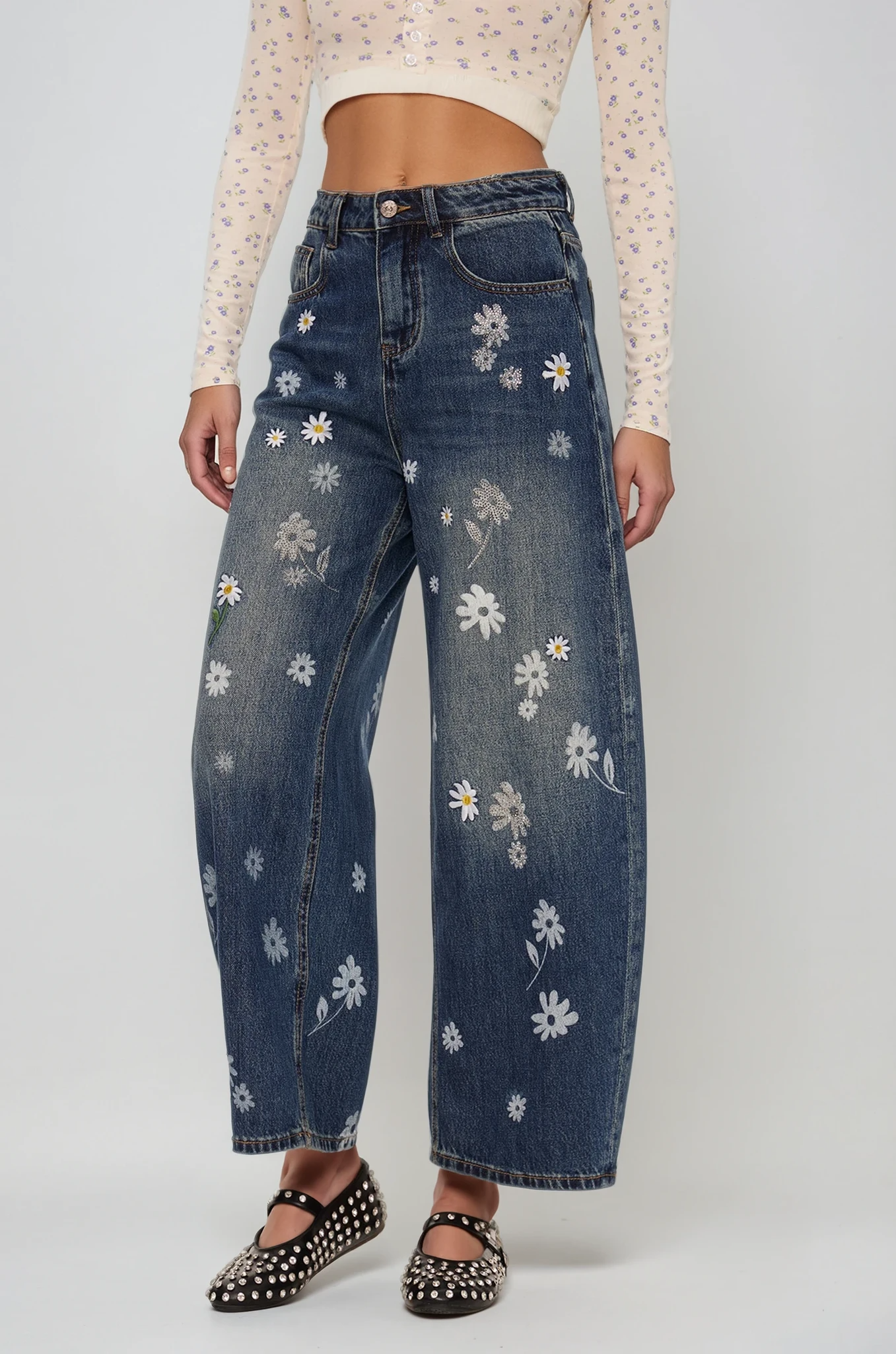 Eir Floral Barrel Jeans – Innovare Denim