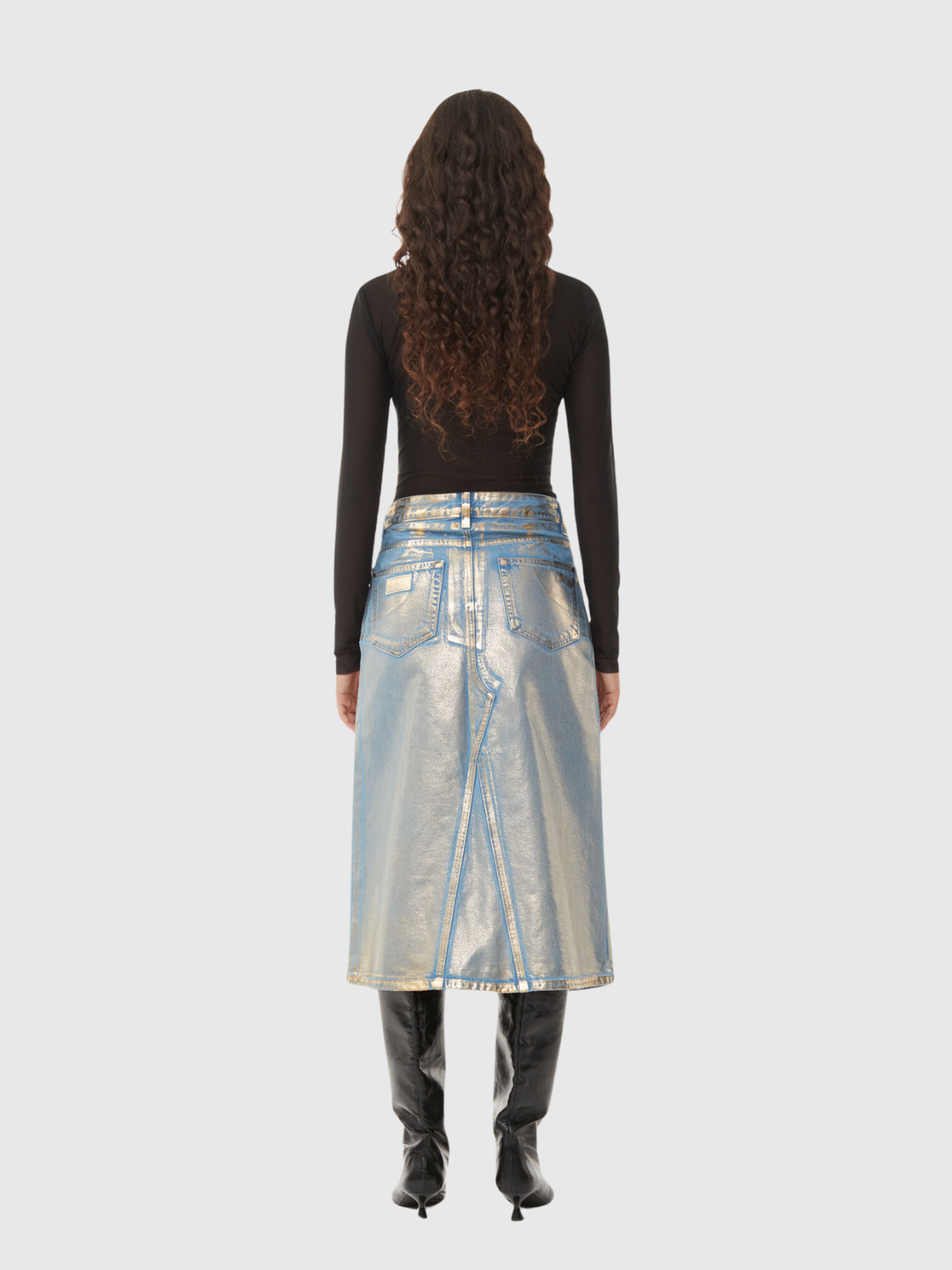 Louisa Metallic Denim Skirt – Innovare Denim